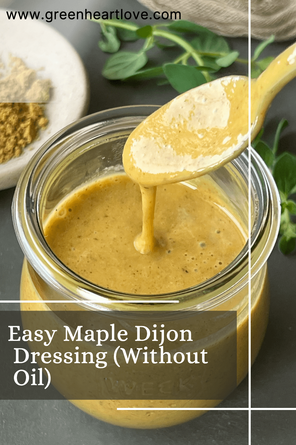 Easy Maple Dijon Dressing (Without Oil)