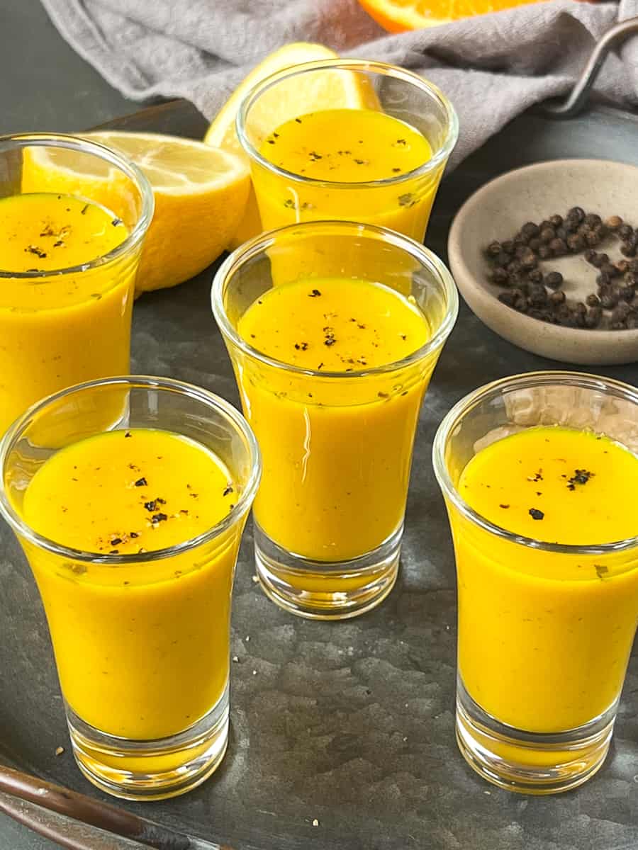 Healthy Ginger Turmeric Shot Recipe