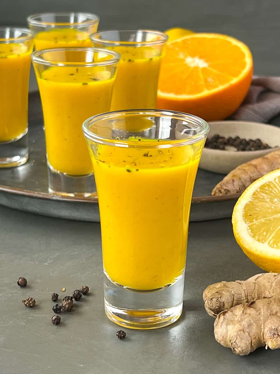 Healthy Ginger Turmeric Shot Recipe