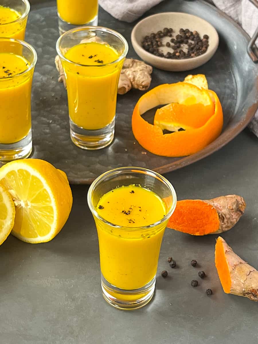 Healthy Ginger Turmeric Shot Recipe