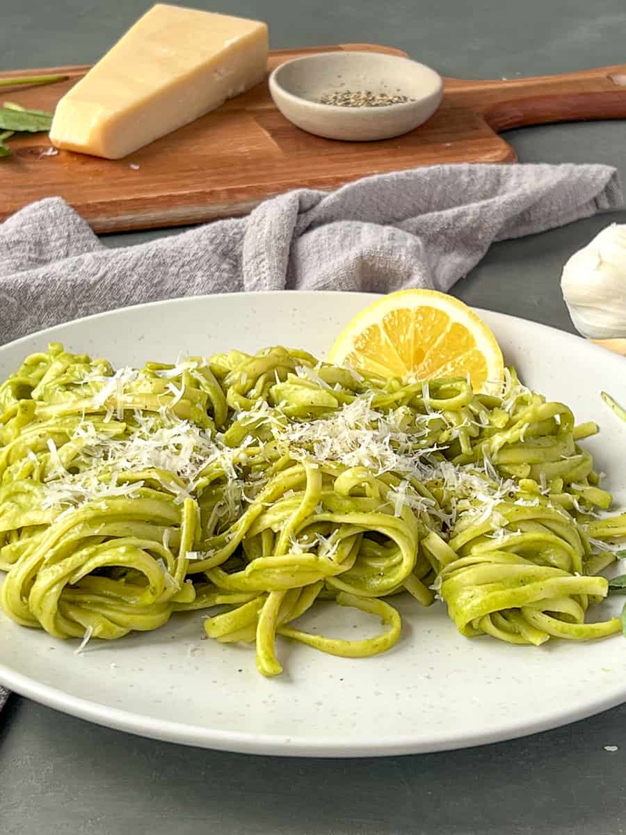 Easy Trenette Al Pesto
