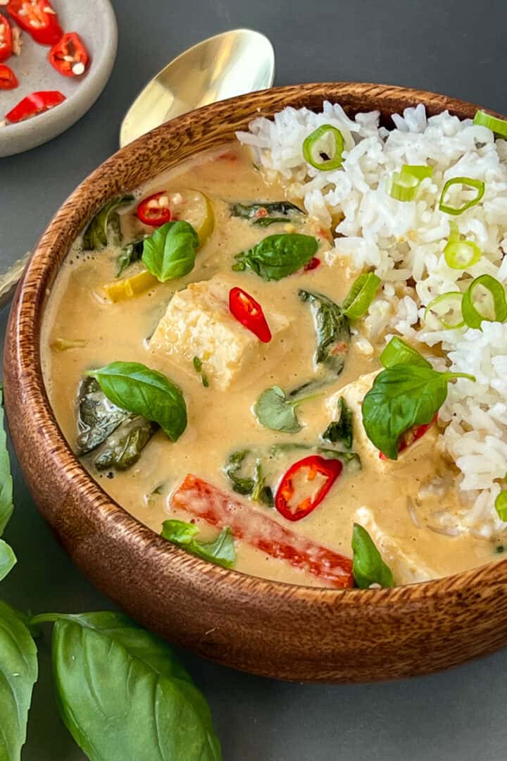 Vegan Thai Panang Curry (Easy 15-Minute One-Pot Dinner)