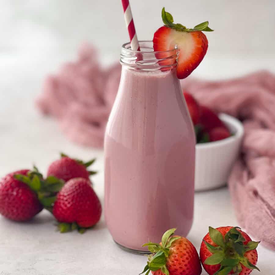 Creamy Vegan Strawberry Milk