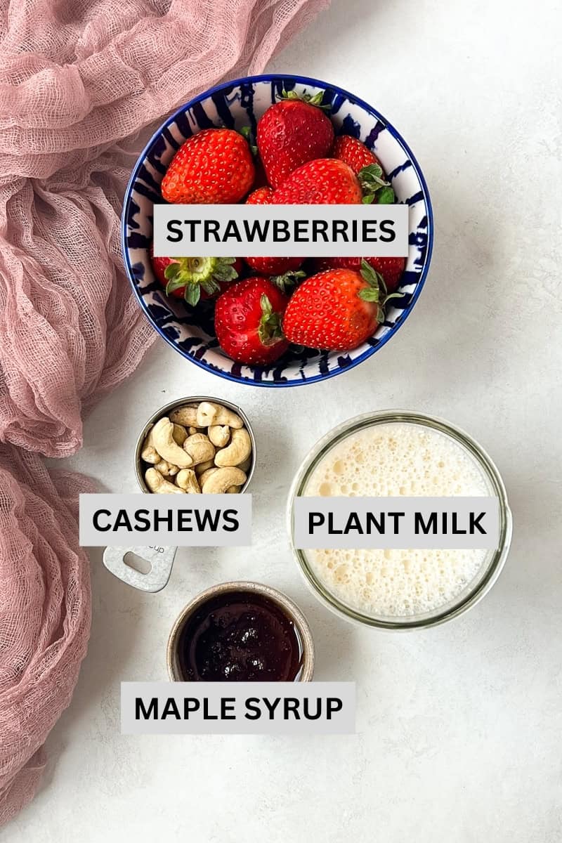 Creamy Vegan Strawberry Milk