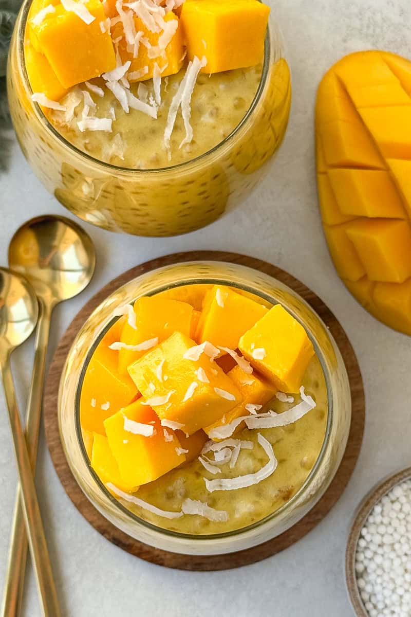 Vegan Tapioca Pudding (Made with Fresh Mango)