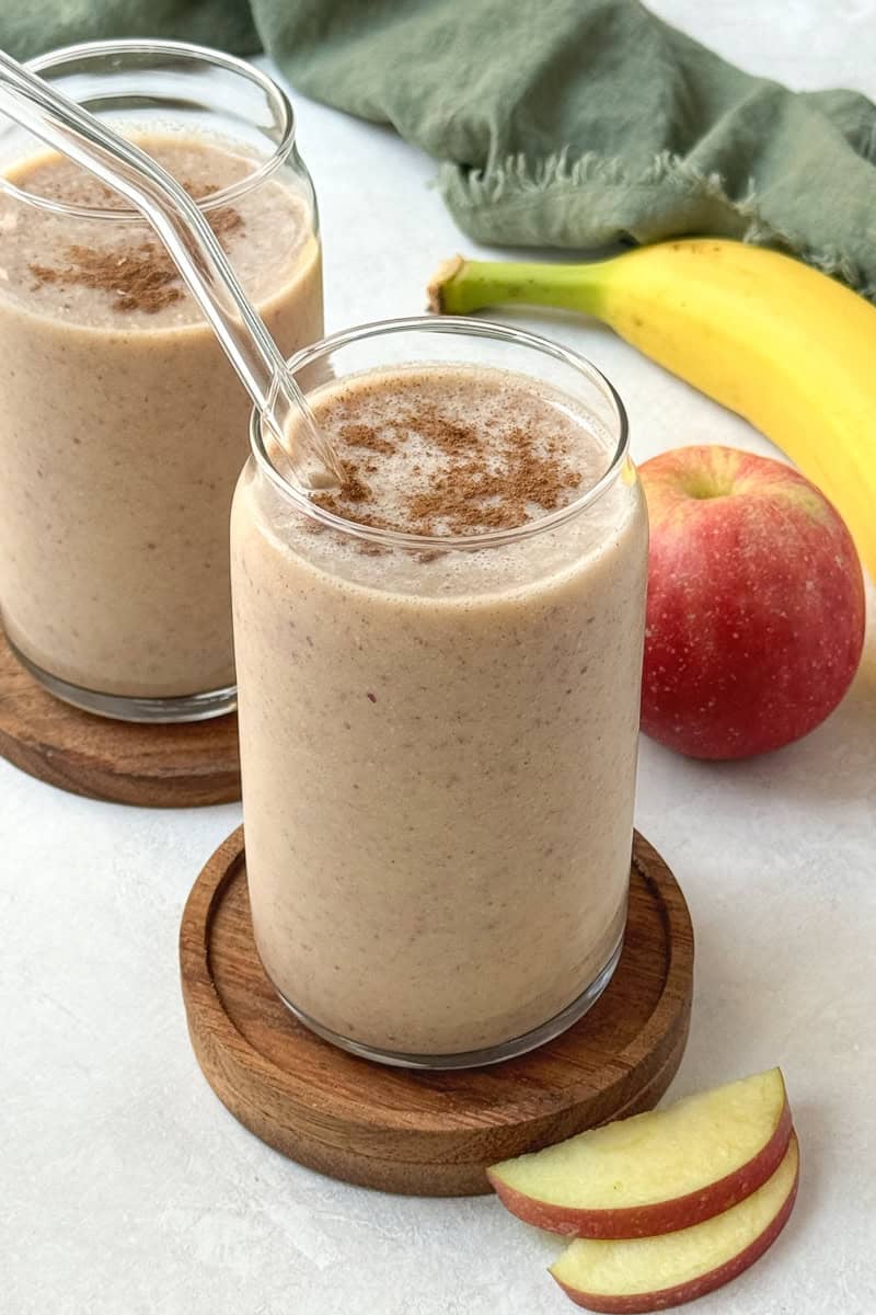 Easy Apple and Banana Smoothie with Protein